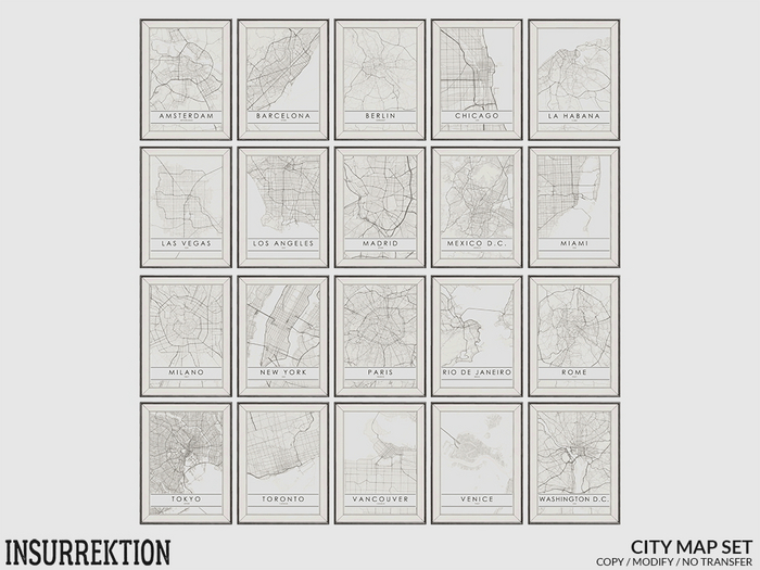 Second Life Marketplace - [IK] City Maps Set - FATPACK
